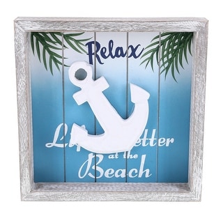 CoTa Global Aqua Sky Wall Anchor Relax Hanging Sign with Hang Mount - 8 ...