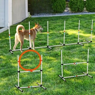 3PC Dog Agility Equipment Set, Obstacle Course Exercise for Dog - Bed ...