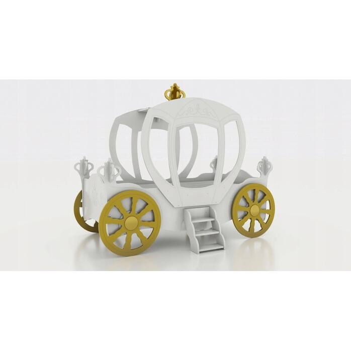 Girls Princess Carriage Car Bed - Overstock - 27586717