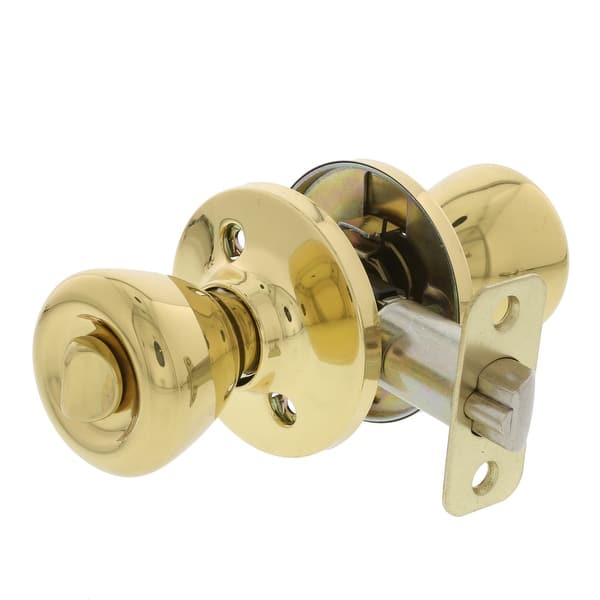 Ultra Security 83952 Grade 3 Polished Brass Tulip Knob Entry Door Lock ...