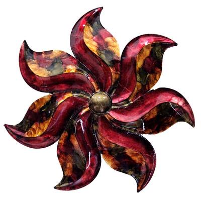 Heather Ann Starburst Flower Foil Glazed Wall Decor - Overstock - 11547737