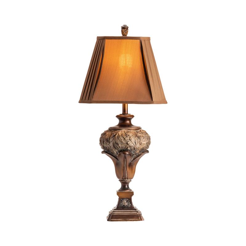 Wingate Brushed Umber 32" Resin Table Lamp - 32"H x 15"Sq - Bed Bath ...