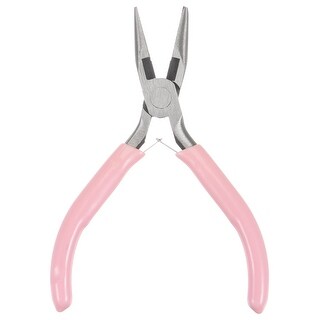Mini Needle Nose Pliers 4.5" Toothless Precision Plier w Pink Handle ...