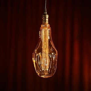 Irregular LED Decorative Vintage Edison Bulb, Dimmable, Amber Glass ...