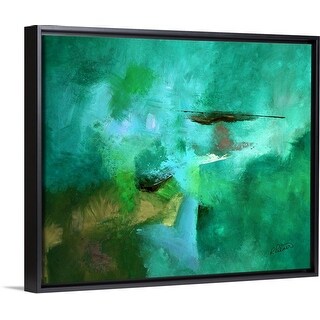 "The Awakening Teal" Black Float Frame Canvas Art - Bed Bath & Beyond ...