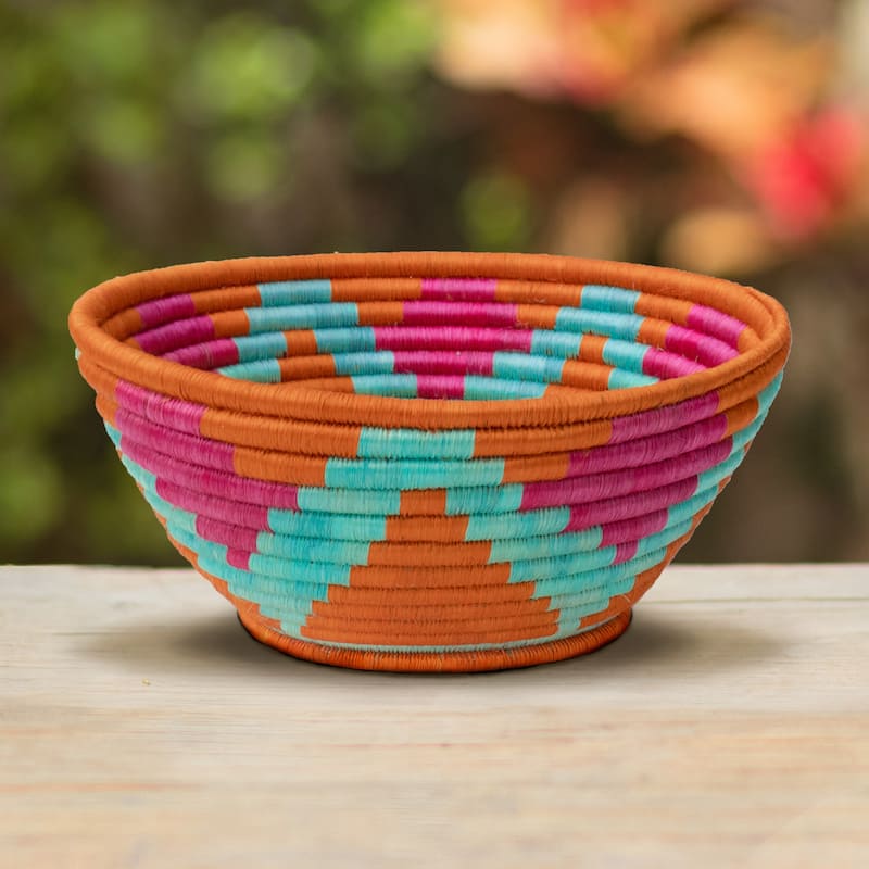 Novica Handmade Sunrise Bowl Natural Fiber Bowl - Overstock - 37593690