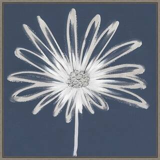 Silver Blooms II by Cathy Hendrick Framed Canvas Wall Art Print - Bed ...