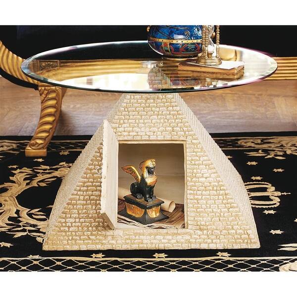 Design Toscano Great Egyptian Pyramid of Giza Sculptural Glass-Topped ...