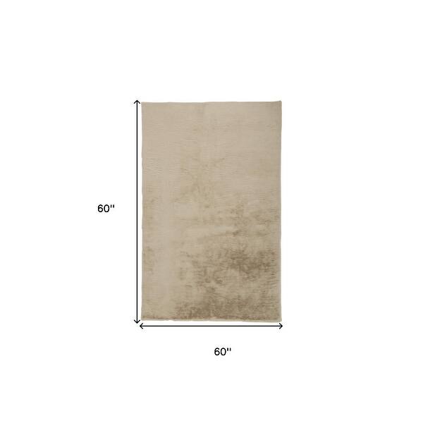 HomeRoots 5' X 7' Tan Shag Area Rug - 60 - Bed Bath & Beyond - 40100699