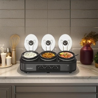 Small Crockpot Triple Slow Cooker - Bed Bath & Beyond - 39975253