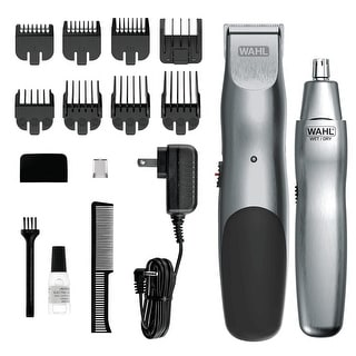Wahl Groomsman 16-Piece Rechargeable Beard Trimmer and Nose Hair ...