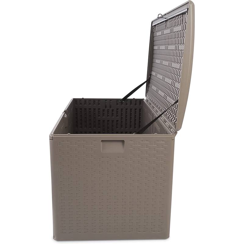 Resin outdoor storage deck box - Overstock - 37614447