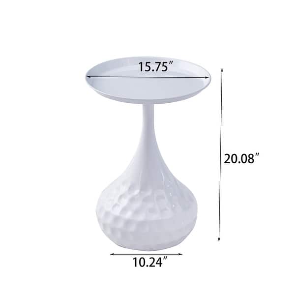 Modern Metal Side Table Small Sofa Table Metal Tray Table with Non-slip ...