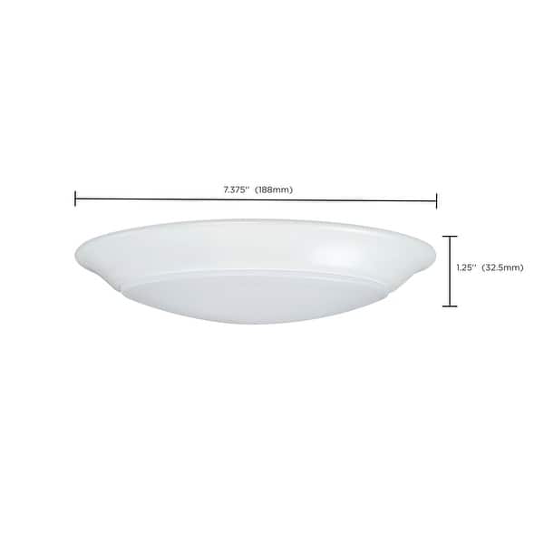 7 inch LED Disk Light 5000K 6 Unit Contractor Pack White Finish - Bed ...