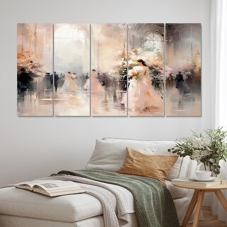Designart "Fashion Impressionist Elegance IV" Fashion Metal Wall Decor ...