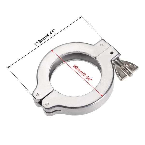 Vacuum Clamp 90mm x 60mm KF50 Single Pin Clamp Wing Nut w Center Ring ...