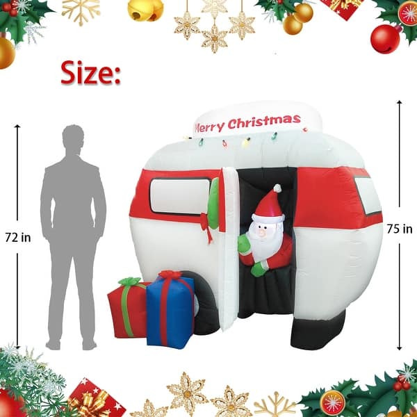 6.5FT Airblown Camper with Santa - Bed Bath & Beyond - 29769450