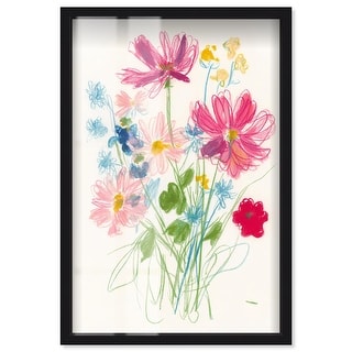 Crayon Garden II Floral Wall Decor Shadowbox Print by Art Remedy - Bed ...