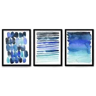 (Set of 3) Triptych Wall Art Wall Art Ocean Breeze Watercolors by ...