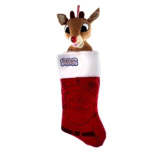 Rudolph the Red Nose Reindeer Plush Head Stocking - Bed Bath & Beyond ...