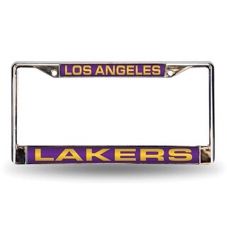 NBA La Lakers Purple Laser Chrome Acrylic License Plate Wall Frame ...