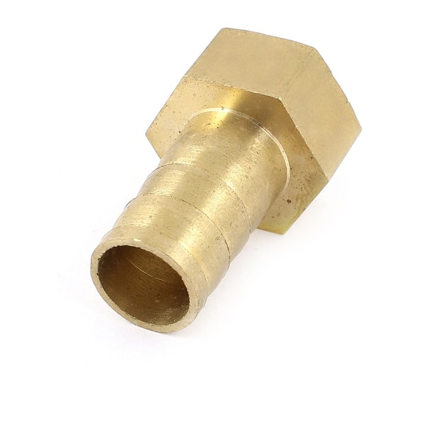 3/8 PT Female to 10mm Hose Barb Air Fuel Gas Pipe Quick Connector - Brass Tone - Bed Bath ...