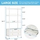 4-Tier White Bookshelf with 2 Drawers, Tall Bookcase with 4 Open Shelf ...
