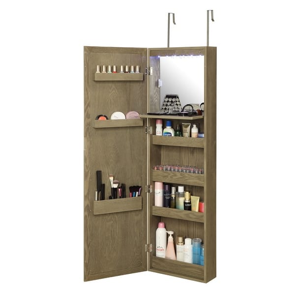 makeup holder with mirror