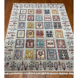 HERAT ORIENTAL Handmade Afghan Mogul Design Wool Rug - 4'10" x 6' - Bed ...