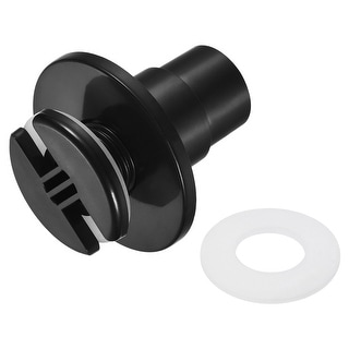 PVC Water Tank Pipe Fitting 20mm Straight Connector with Gasket - Black ...