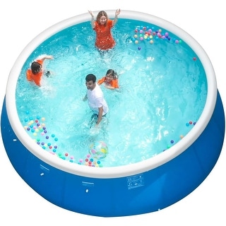 12ft x 33in Round Inflatable Pool - Easy Set Up for Kids & Adults ...