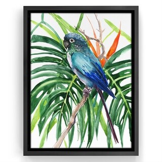 Americanflat - Parakeet by Suren Nersisyan Floating Canvas Frame ...
