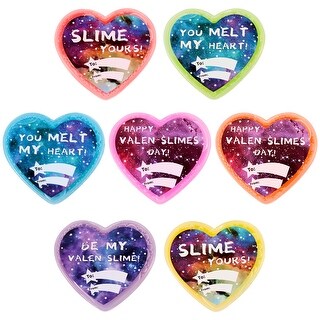 28PACK Valentines Day Clear Slime Hearts for Kids, valentines slime ...