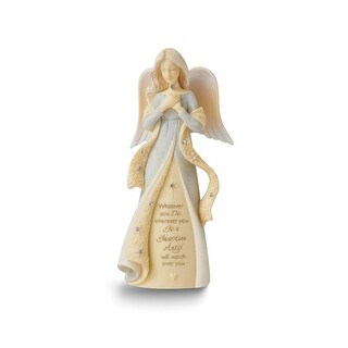 Foundations Guardian Angel Hand-Painted Stone Resin Figurine - On Sale ...