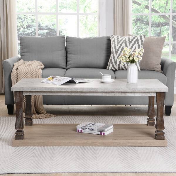 light grey rectangle coffee table