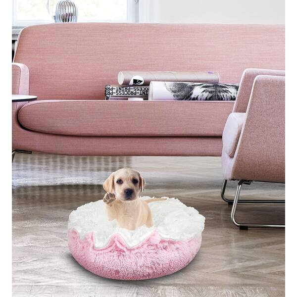 Bessie and Barnie Ultra Plush Snow White/ Bubble Gum Deluxe Shag Dog ...