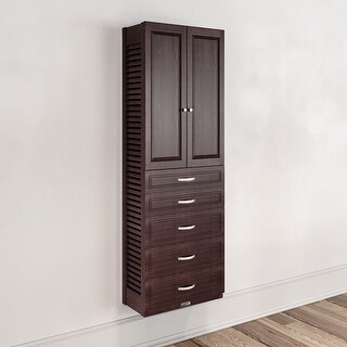 John Louis Home 12in. Deep Solid Wood 5-Drawer/Raised Panel Doors ...