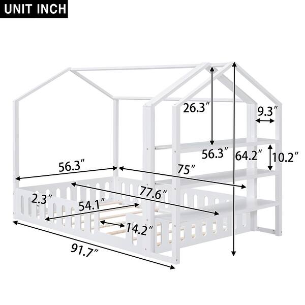 Log cabin bed with enclosure and removable storage shelves - Bed Bath ...