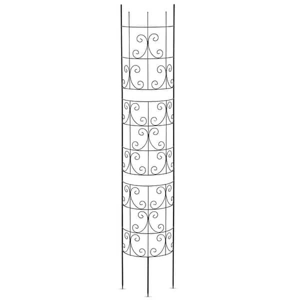 Curved Iron Garden Trellis - Over 5-Feet Tall - 12 x 66.88 x 6 - Bed ...