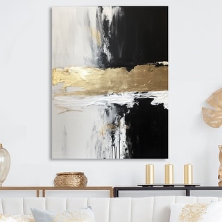 Designart "New Gold Balance VIII" Abstract Painting Metal Wall Art ...