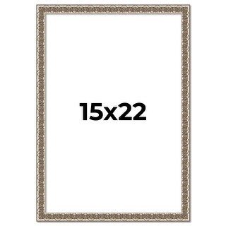 15x22 Frame Silver Versailles Ornate Solid Wood Picture Frame | 1 Inch ...
