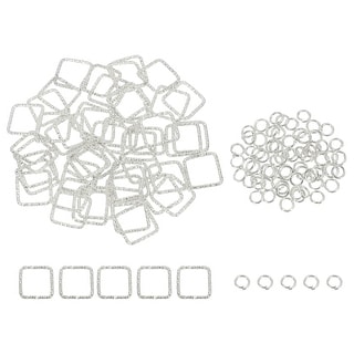 Open Jump Rings Embossed Jump Ring Kit, Closed Square Ring Connector ...