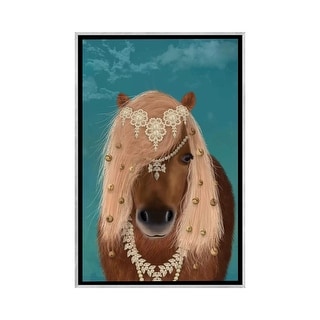 iCanvas "Horse Brown Pony with Bells, Portrait I" by Fab Funky Framed ...