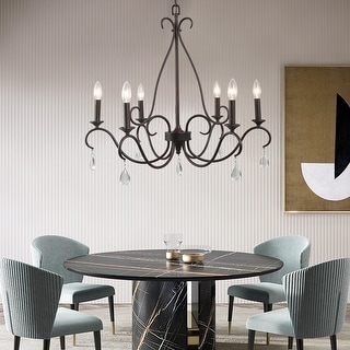 The Gray Barn Windy Bracken Transitional 6-Light Crystal Chandelier ...