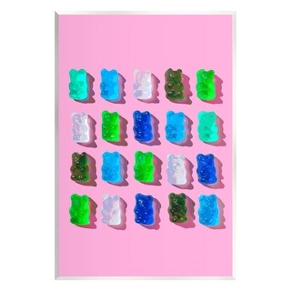 Stupell Gummy Candy Bears Pattern Wall Plaque Art Design by Lil' Rue ...