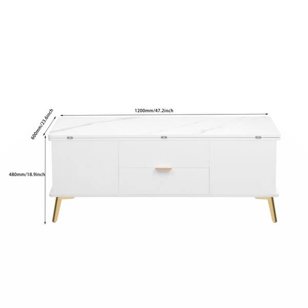 Modern Lift Top Coffee Table Multi Functional Table with Drawers in ...