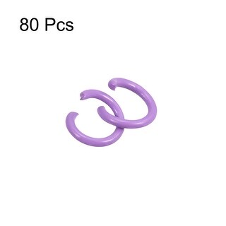 Open Jump Rings, 8mm Colorful O-ring Connectors for DIY, Purple 80Pcs ...