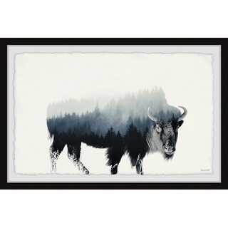 'Ox Silhouette' Framed Painting Print - Bed Bath & Beyond - 32964288
