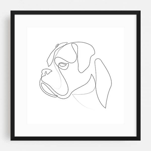 boxer line drawing