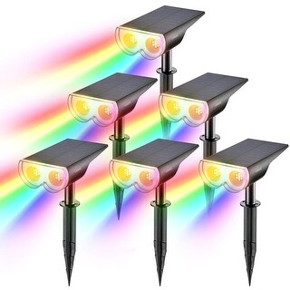 Solar Spot Lights Outdoor Color Changing, Auto On/Off 16 LEDs ...